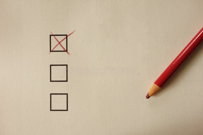 Paper Form with Check Boxes Stock Image - Image of choice, document ...