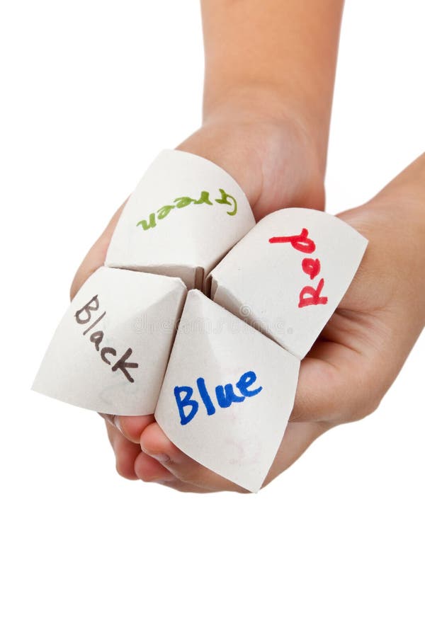 Paper Fortune Teller stock image. Image of catcher, white - 129316457