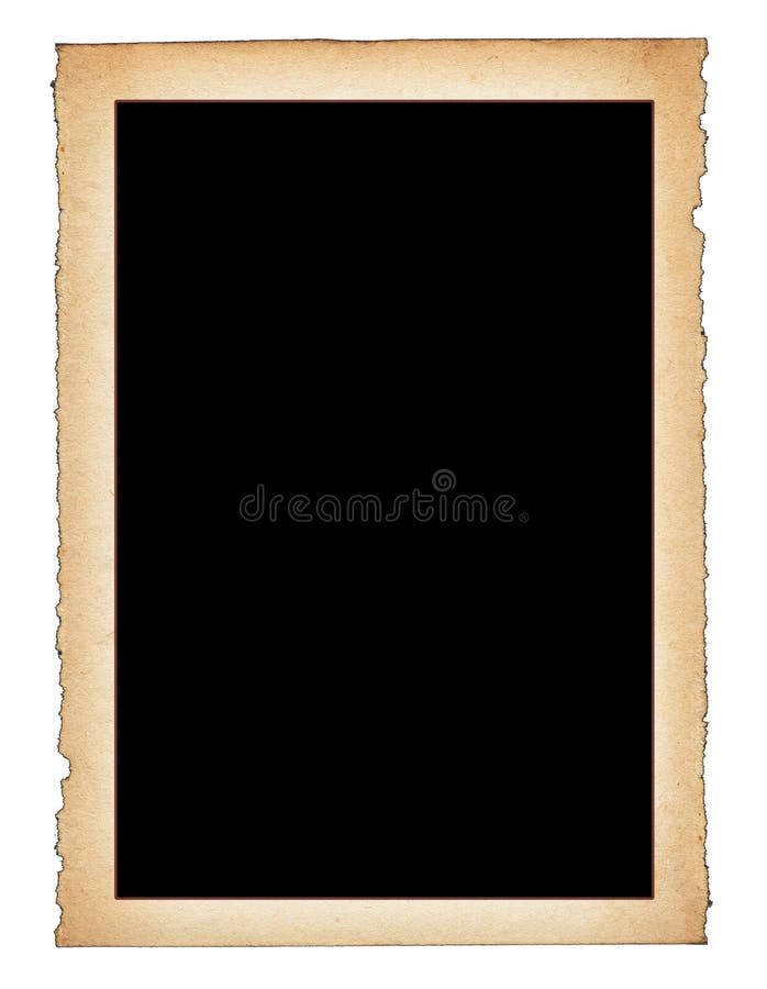 Paper Frame with Frayed Edges Stock Image - Image of object ...
