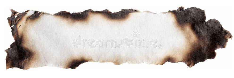 Paper Frame with Irregular Burnt Shape and Smoke Stains Stock Image ...