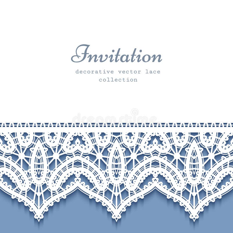 Paper Frame with Lace Border Stock Vector - Illustration of element ...