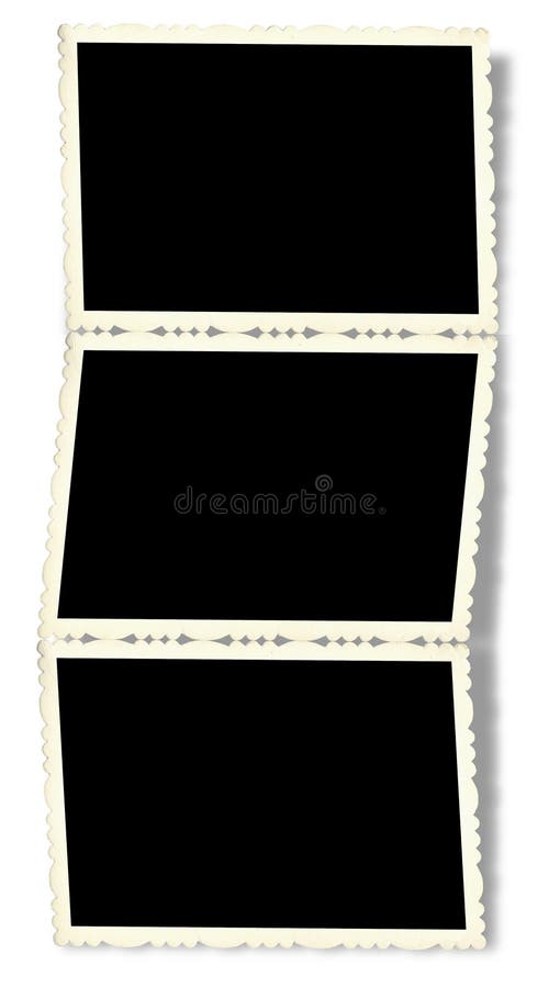 Paper Frame for Three Photos Stock Illustration - Illustration of ...