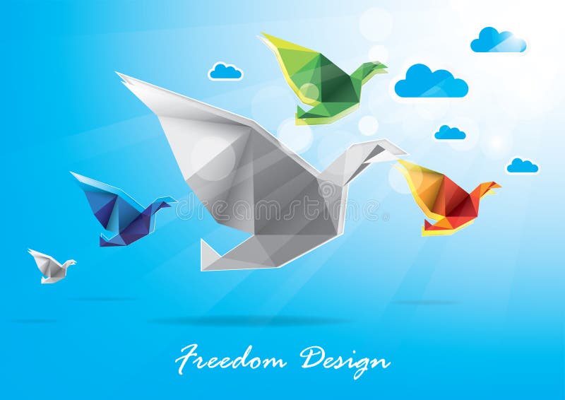 Paper freedom design stock vector. Illustration of element - 56883699