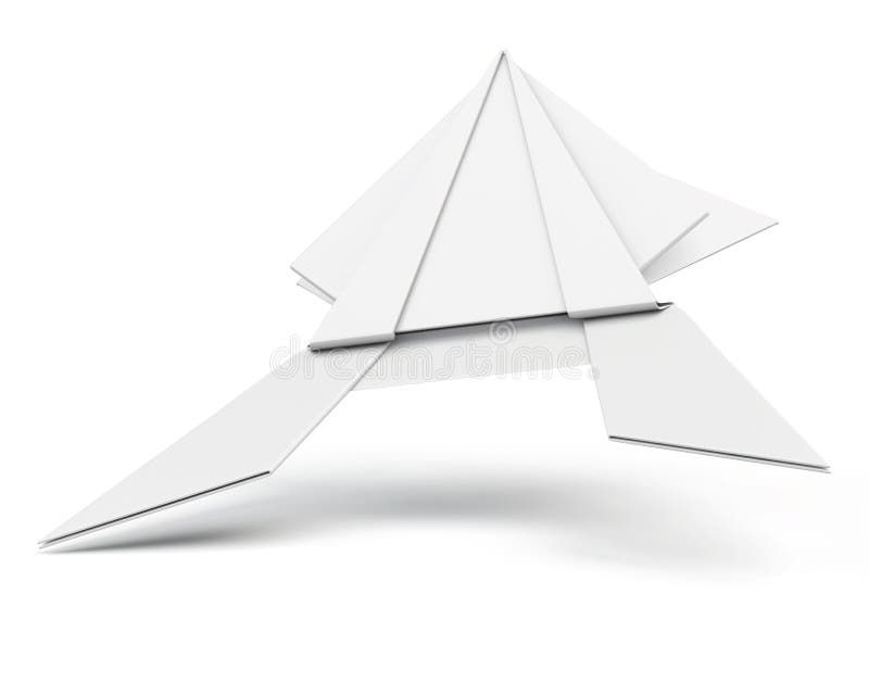 Paper Frog Front View Isolated on White Background. Stock Illustration ...