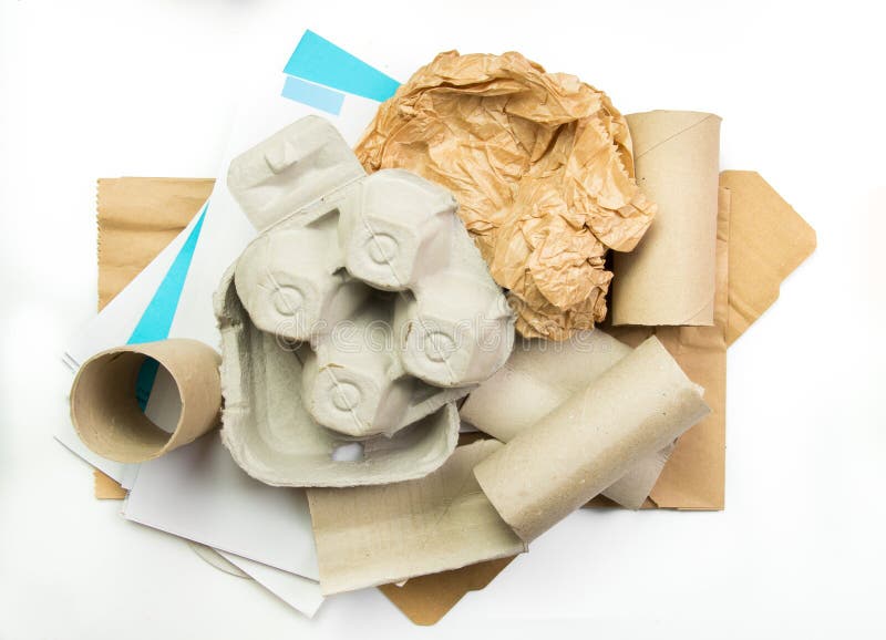 Paper Garbage Falling into Trash Bin. Waste Management and Recycling ...