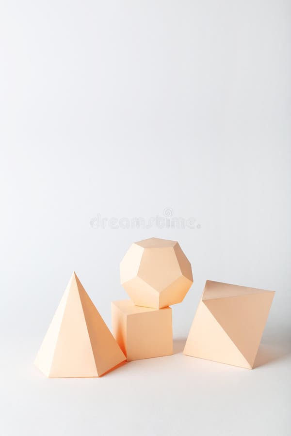 Paper geometric figures stock image. Image of abstract - 159849213