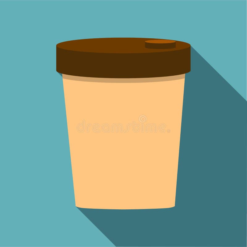 Paper Glass Icon, Flat Style Stock Vector - Illustration of object ...