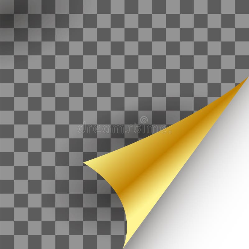 Paper Gold Page Curl stock vector. Illustration of curve - 100242904