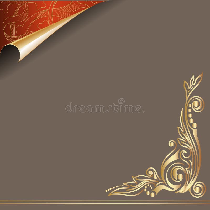 Paper Golden Curl Background Vector Stock Vector Illustration Of Note