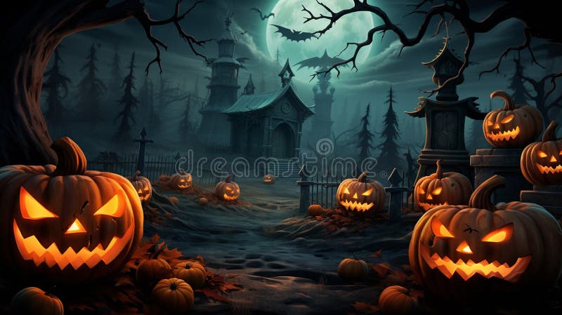 Paper Graphic of Happy Halloween Fun Party Celebration Background ...