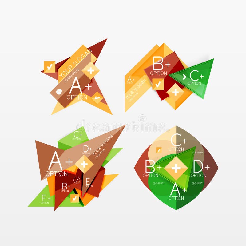 Paper Graphics Infographic Web Layouts Stock Vector - Illustration of ...