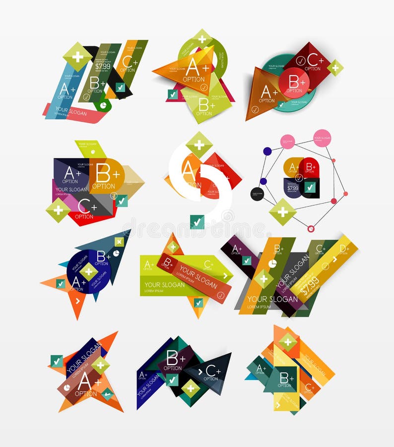 Paper Graphics Infographic Web Layouts Stock Vector - Illustration of ...