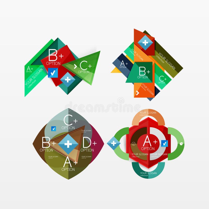Paper Graphics Infographic Web Layouts Stock Vector - Illustration of ...