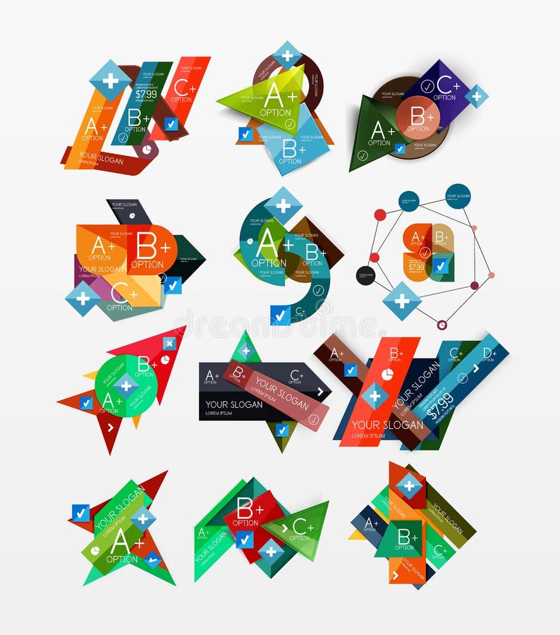 Paper Graphics Infographic Web Layouts Stock Vector - Illustration of ...