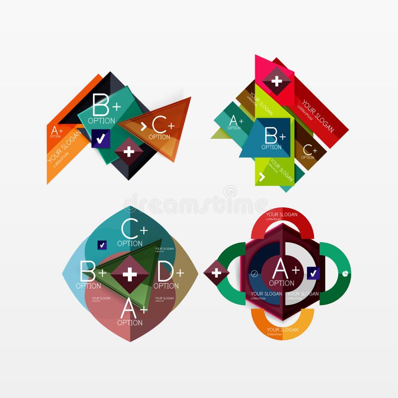 Paper Graphics Infographic Web Layouts Stock Vector - Illustration of ...