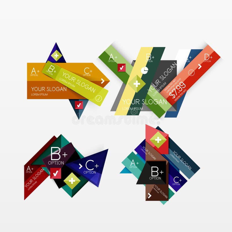 Paper Graphics Infographic Web Layouts Stock Vector - Illustration of ...