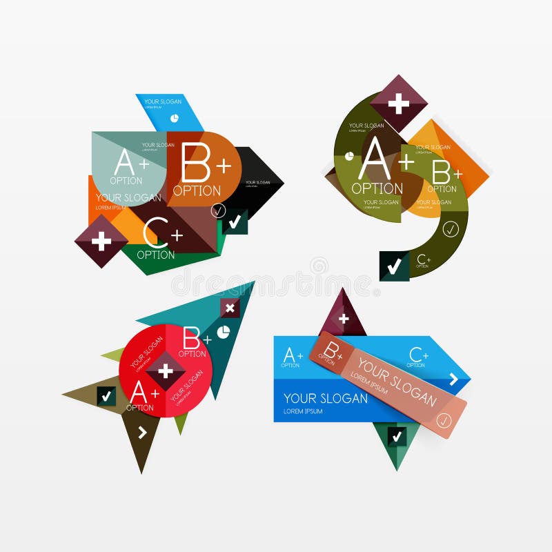 Paper Graphics Infographic Web Layouts Stock Vector - Illustration of ...
