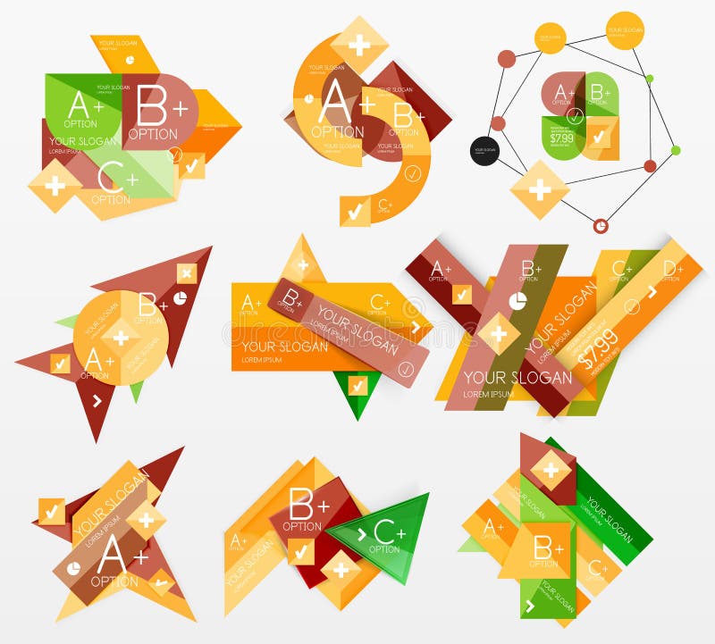 Paper Graphics Infographic Web Layouts Stock Vector - Illustration of ...