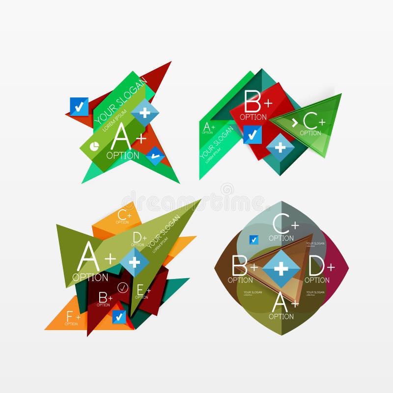 Paper Graphics Infographic Web Layouts Stock Vector - Illustration of ...