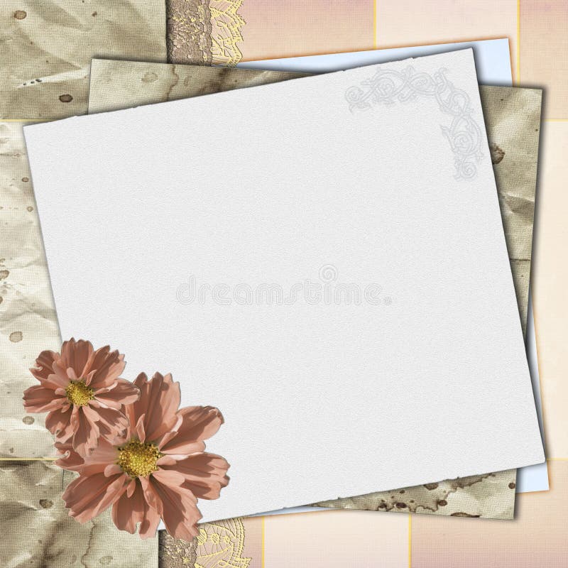 Paper greeting card stock illustration. Illustration of scrapbook ...