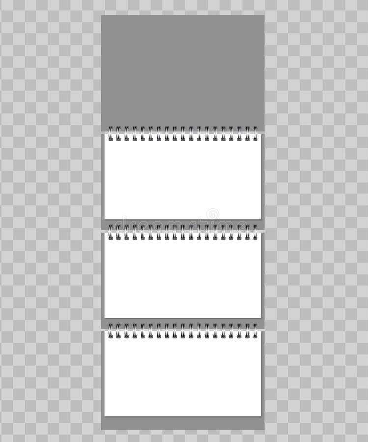 Wall Calendar Template. Vector 3d Realistic. Blank Form from Three Page ...