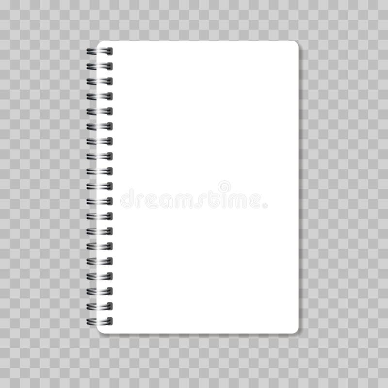 Spiral Notebook Metal Spring Stock Illustrations – 389 Spiral Notebook ...