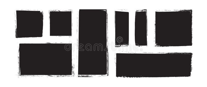 Paper Grunge, Square and Rectangle Shape, Rough Edge Frame, Tear Label ...