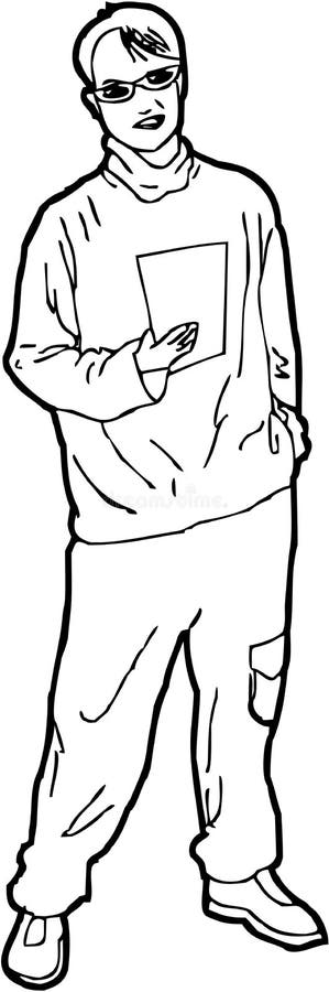 Paper Guy stock illustration. Illustration of young, smile - 1295780