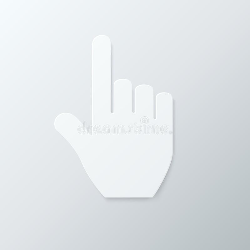 Paper Hand Cursor. stock vector. Illustration of perspective - 32564638