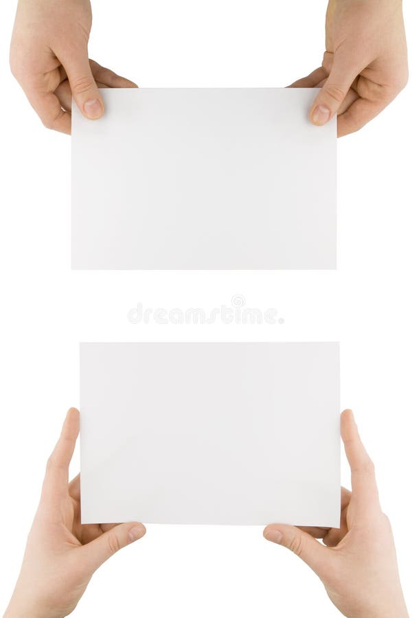 Paper in hands stock image. Image of idea, office, hand - 20539785
