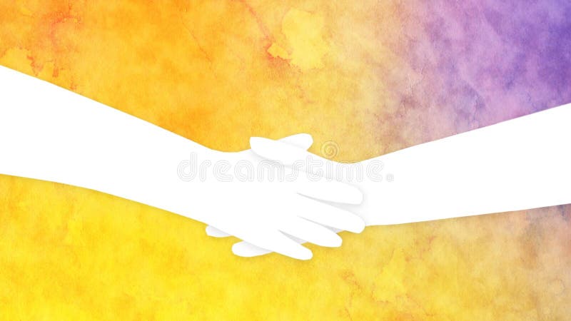 Hands Shaking Watercolor Stock Illustrations – 94 Hands Shaking ...