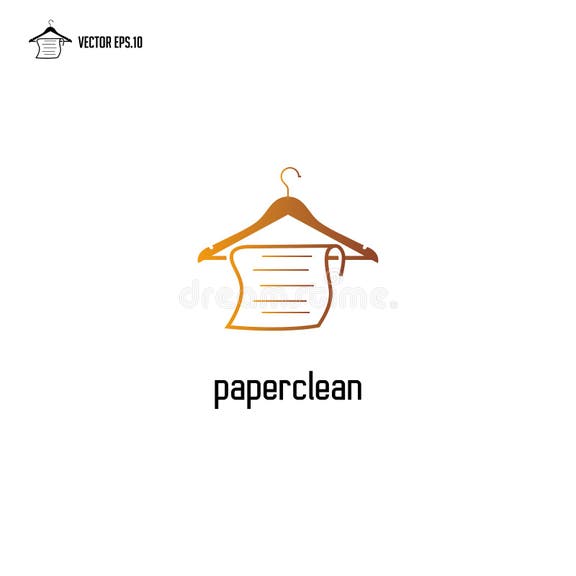 Paper Hanger Logo, Hanger Logo Design with Paper Hanging Stock Vector ...