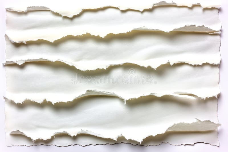 The Paper Has a Torn Appearance with Jagged Edges and a Neutral Color ...