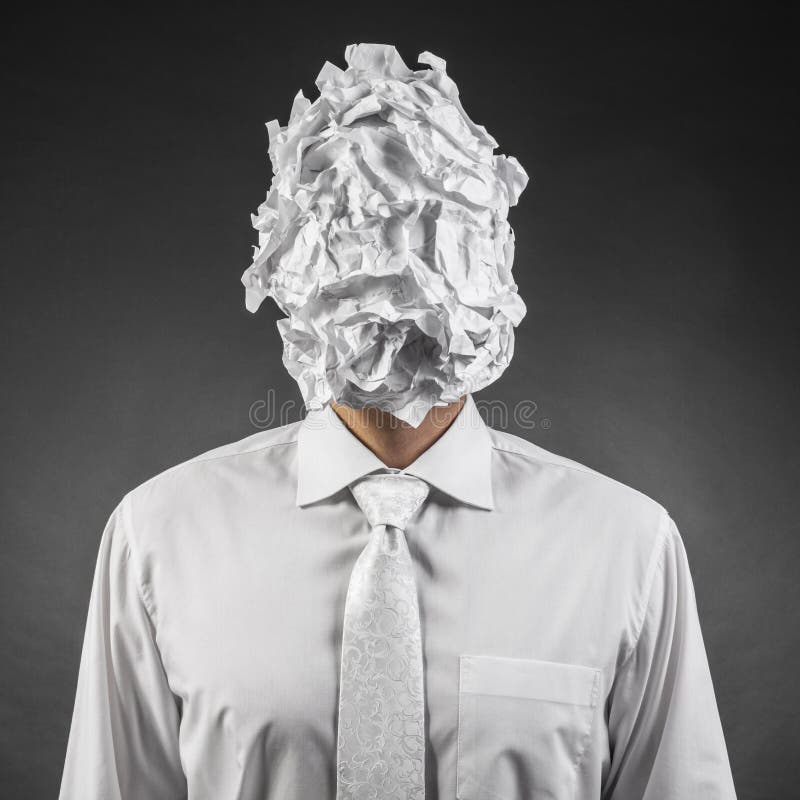 Paper on the head stock photo. Image of humor, manager - 26173486