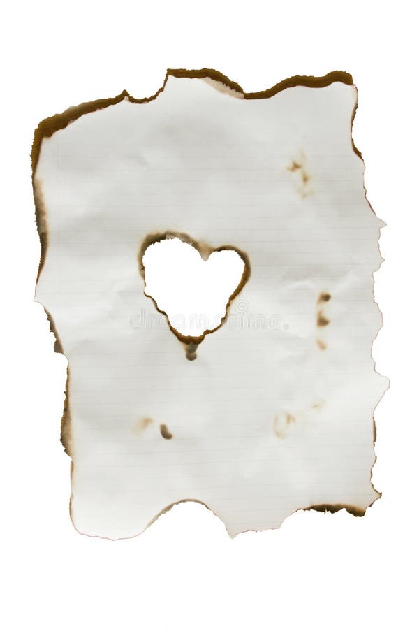 Paper Heart stock photo. Image of burnt, romance, ripped - 10126362