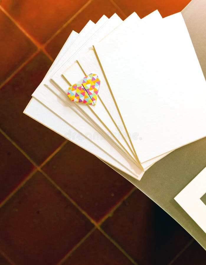 Paper Heart Made by Hand, with the Ancient Origami Technique Stock ...