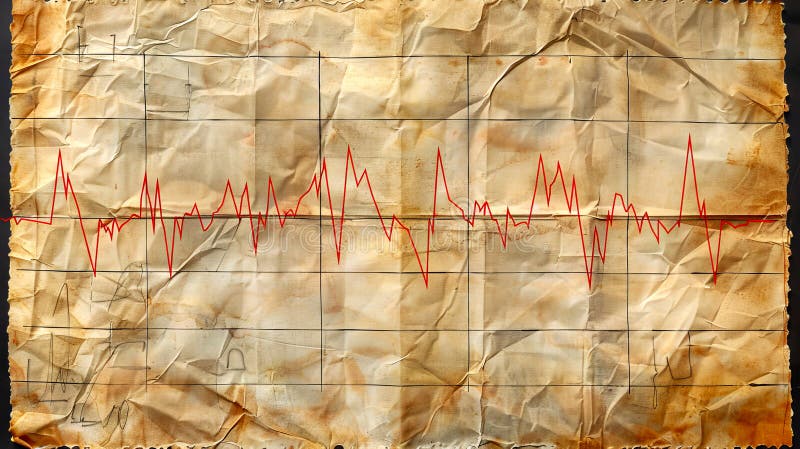 A Paper with a Heart Rate Line on it Stock Image - Image of rate, paper ...
