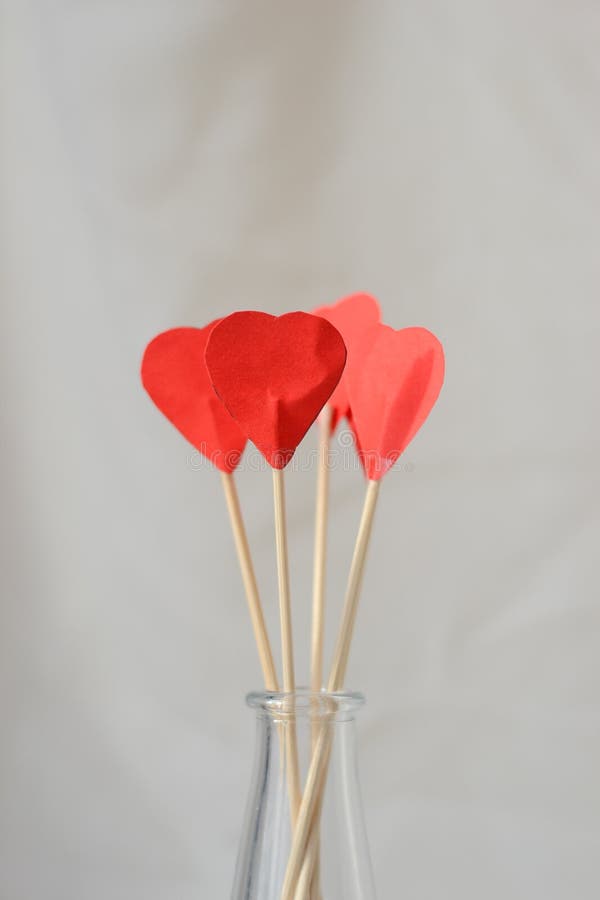 Paper hearts stock image. Image of romantic, paper, handmade - 57780875