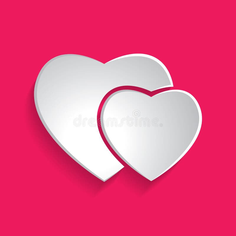 Paper hearts icon stock vector. Illustration of lover - 53209418