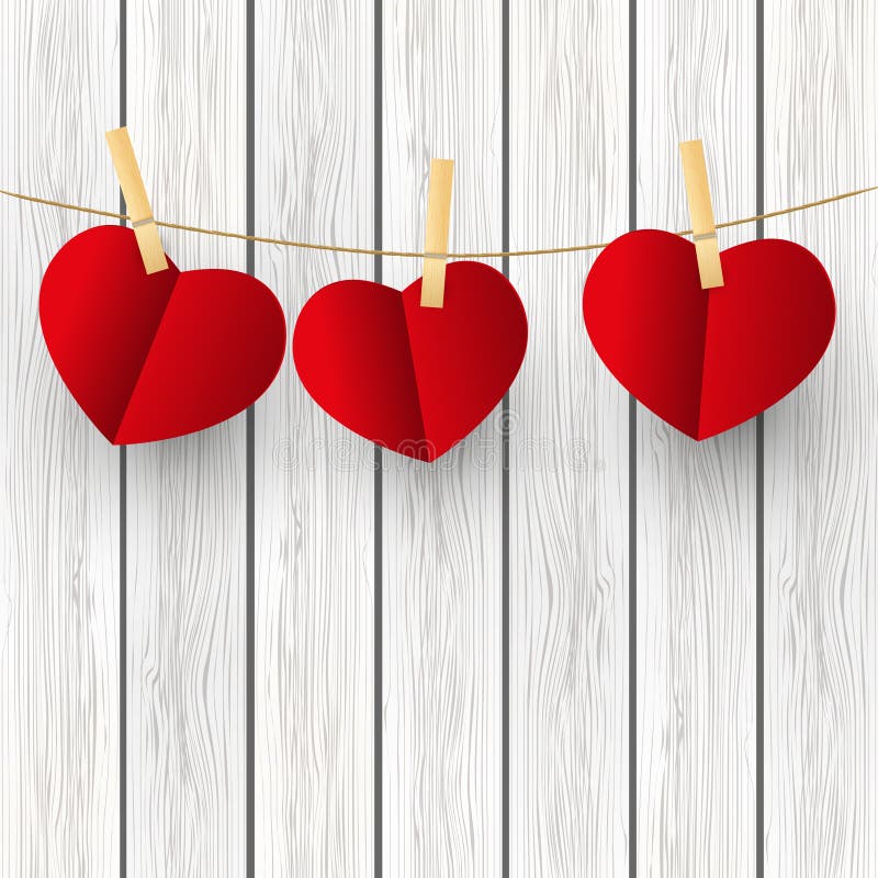 Paper Hearts Background. Vector Illustration Stock Illustration ...