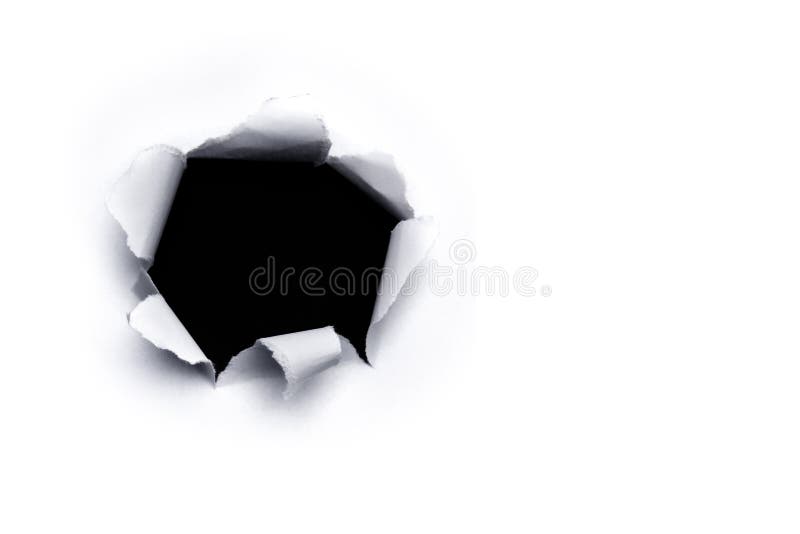 Paper Hole on White Background Stock Photo - Image of sheet, element ...