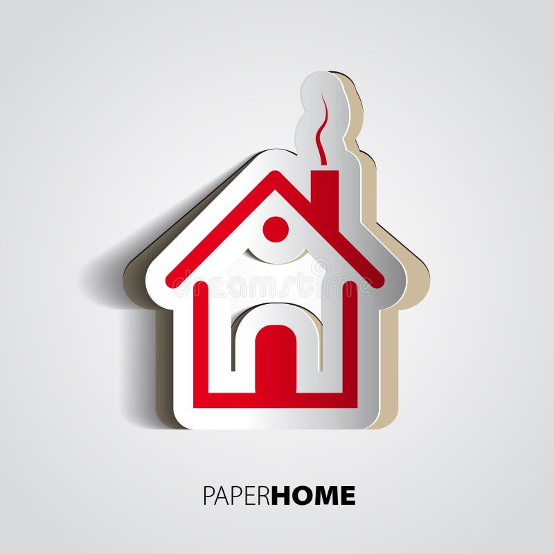 Paper Home Design - House Card Stock Illustration - Illustration of ...