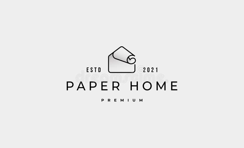 Paper Home Logo Design Vector Icon Illustration Stock Vector ...