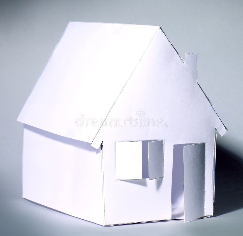 Paper house stock photo. Image of pattern, abstract, model - 82686734