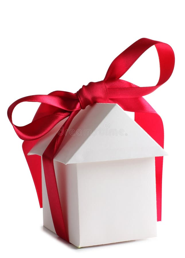 House with Ribbon, Frame and Keychain on Wooden Background. Buying a ...