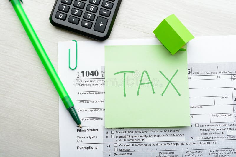 Paper house and tax form editorial image. Image of layout - 83760915