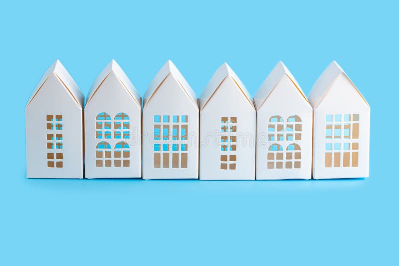 Paper houses stock image. Image of sale, real, residential - 371125525