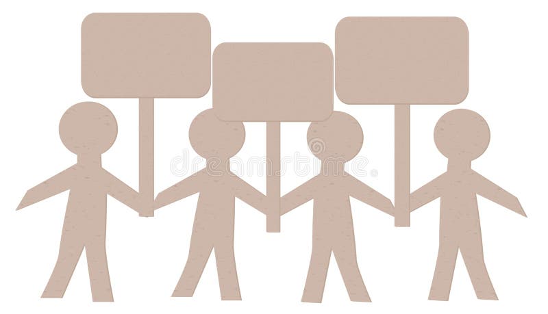 Paper Human with Banners stock vector. Illustration of change - 42380150