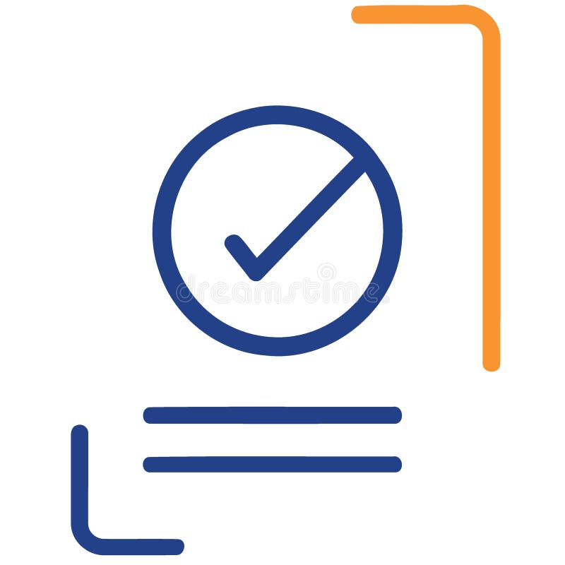 Paper Icon with Approval Symbol Stock Vector - Illustration of correct ...