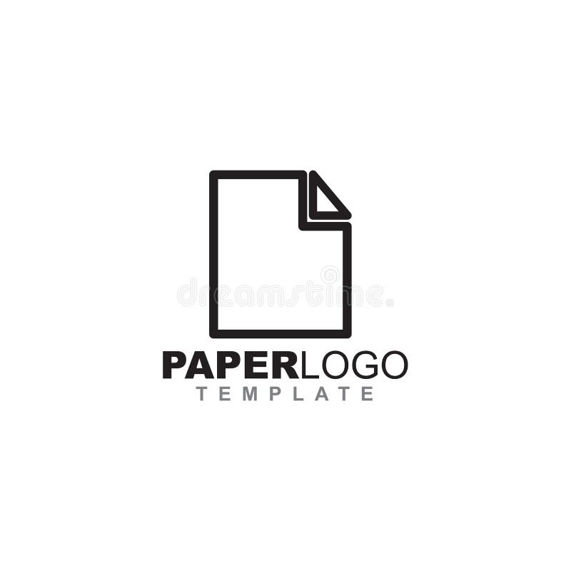 Paper Icon Logo Design Vector Template Stock Vector - Illustration of ...